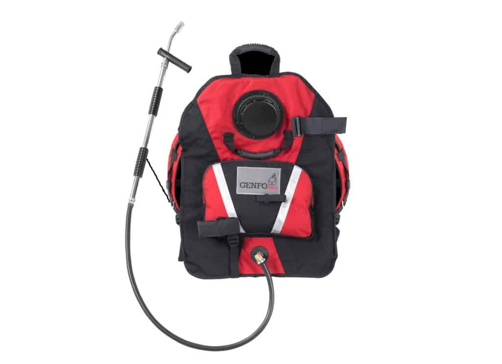 GENFO PRO Mochila extintora flexible con conector rápido y Tejido ...