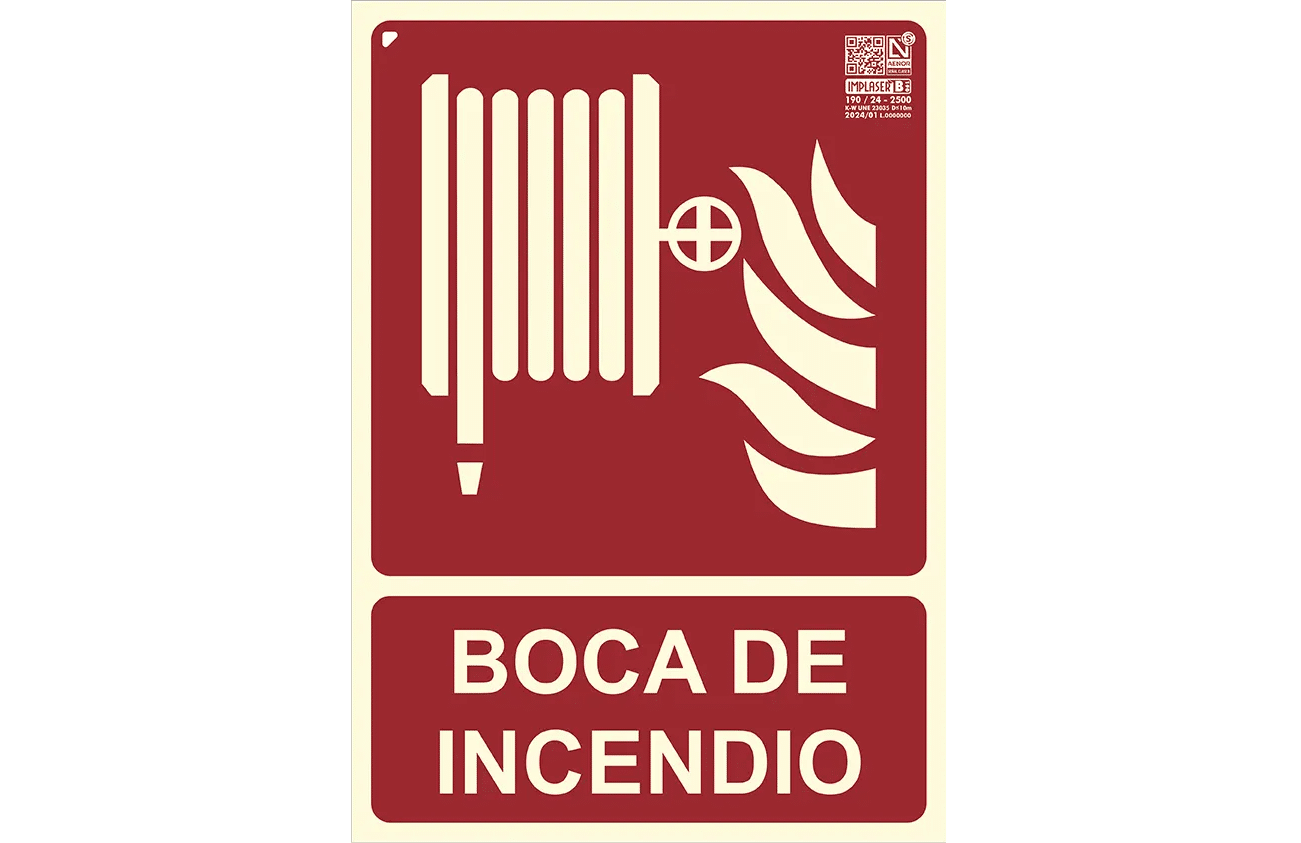 Señal de BIE Clase B Fotoluminiscente Certificada - CTE - Implaser ...