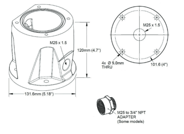 Bosch MIC-DCA-HW Adaptador de conducción (macho M25 a hembra 3/4" NPT ...