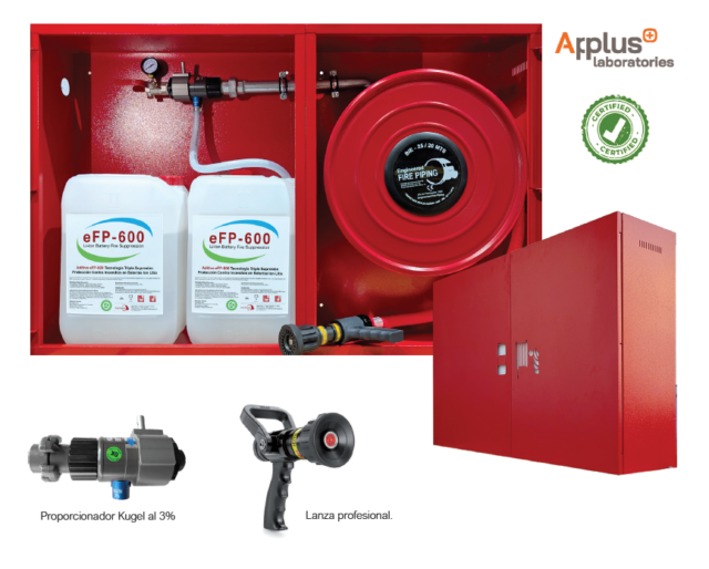 eFP-BIE25600 Boca de Incendio Equipada (BIE) para Fuegos de ION LITIO ...