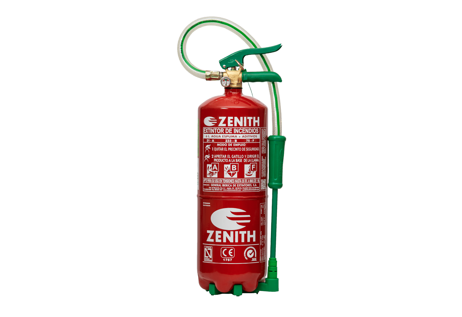 Zenith ZAP-12 Extintor de Agua + Aditivos AFFF Eficacia 27A - 233B - 75F (Especial Cocinas ...